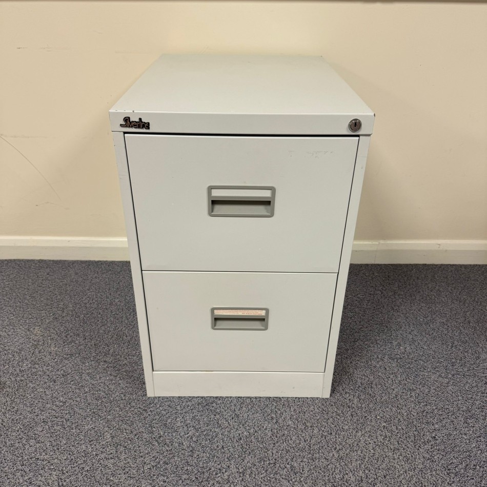Silverline Filing Cabinet- 2 Drawer